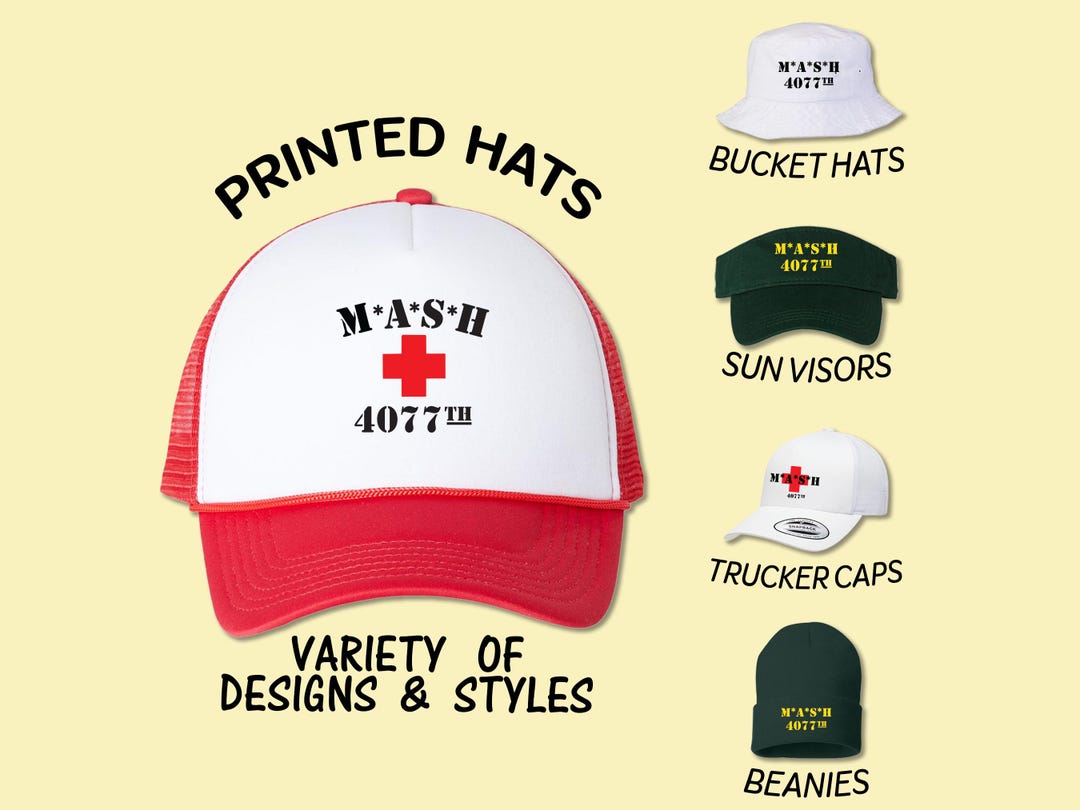MASH 4077th Hat: US Army Medic Logo, Printed Trucker Cap - Etsy