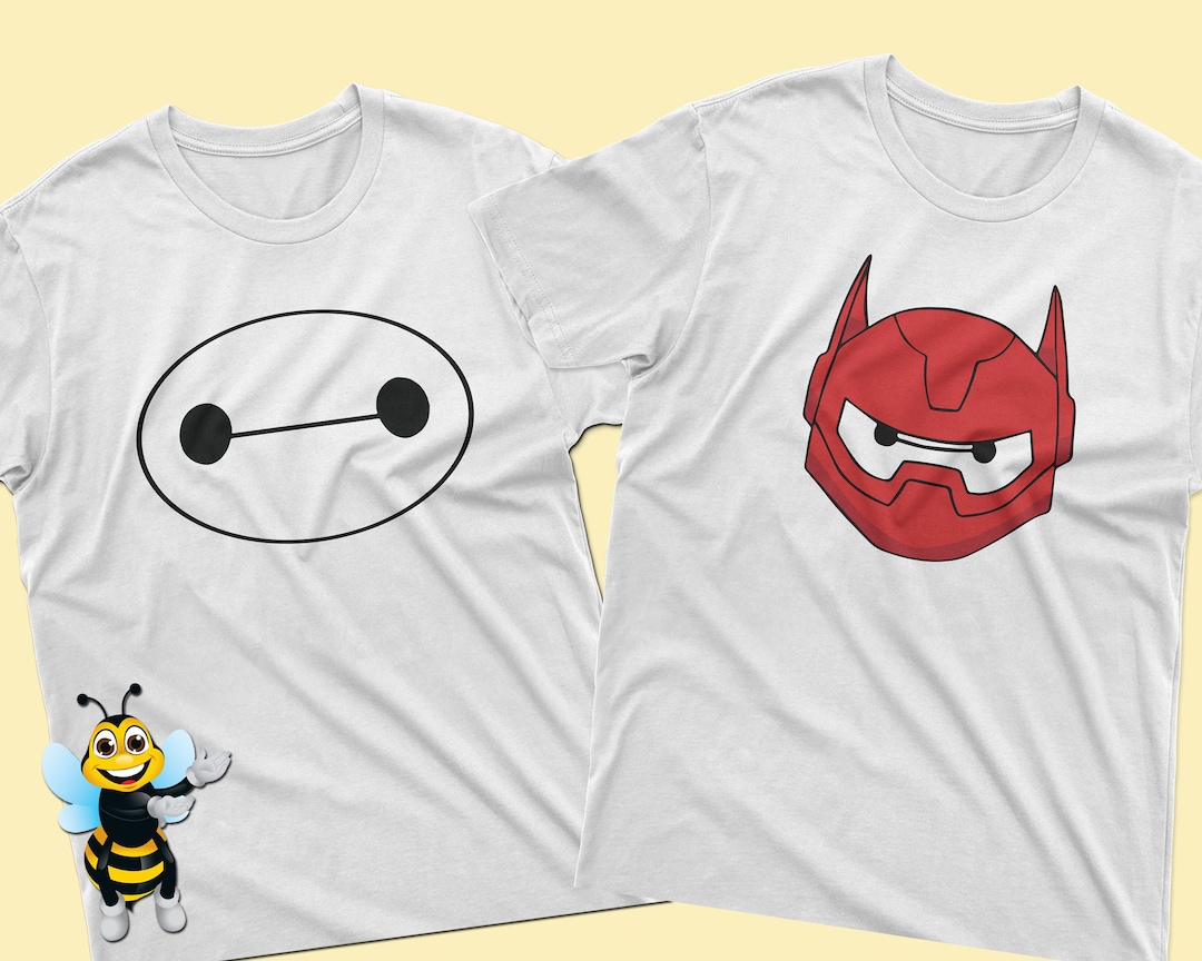 Big Hero 6 Family Shirts: Baymax Face & Red Mask Matching Tees - Etsy