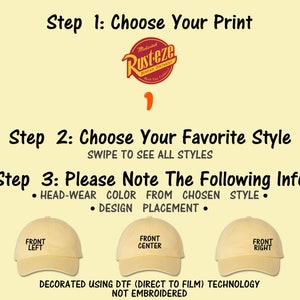 Rust-eze Logo Lightning Mcqueen Hat | Full Color Printed Hat Trucker ...