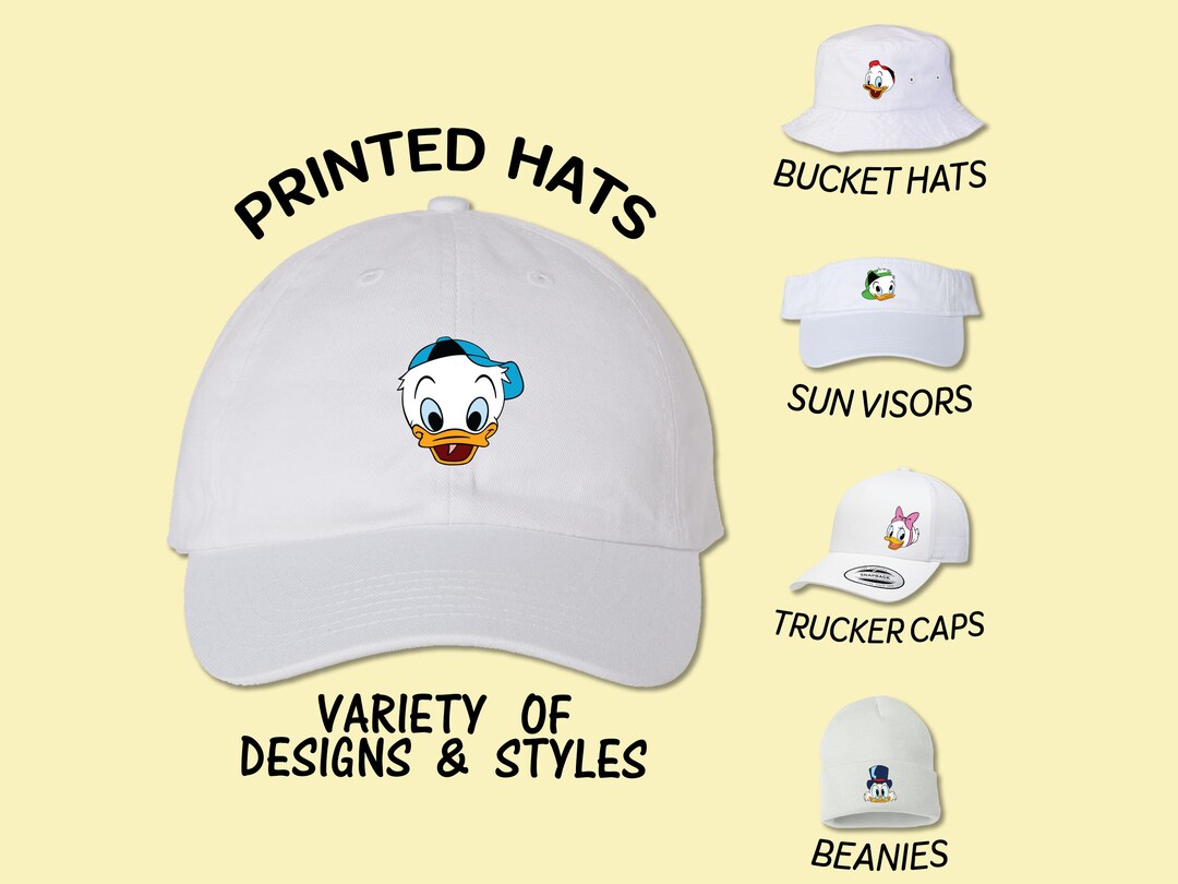 Scrooge Mqduck Nephews Hat | Full Color Printed Hat | Trucker Hat ...