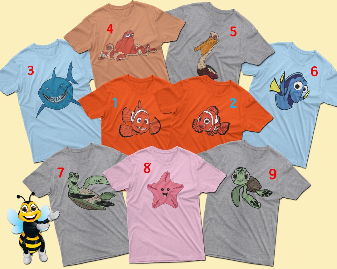 Finding Nemo Characters Shirts, Birthday Shirt, Disney Vacation Shirt ...