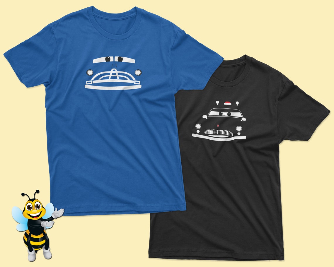 Doc Hudson and Sheriff T-shirts Disney Cars Cartoon Shirts - Etsy