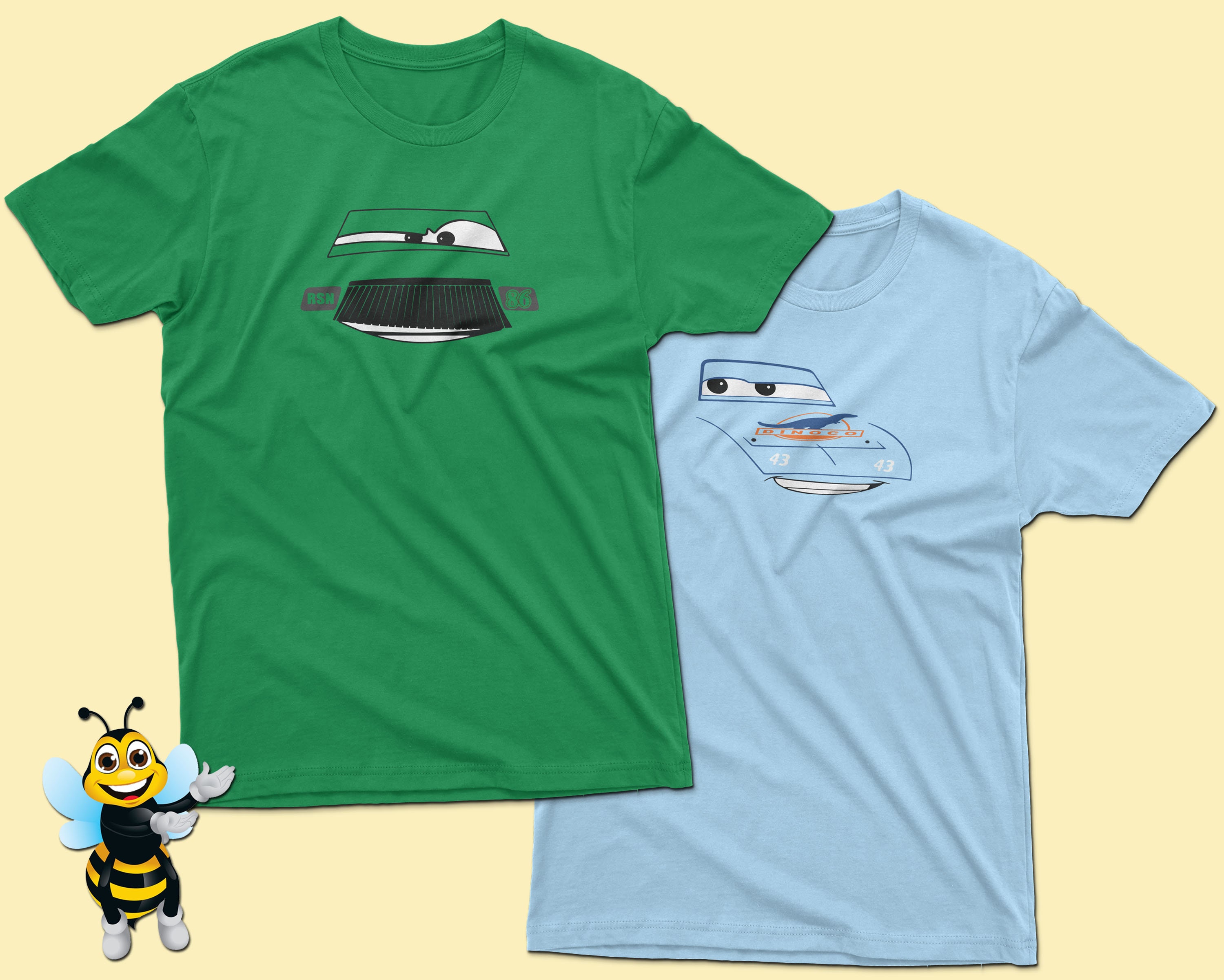 Chick Hicks and Dinoco Shirts Disney Cars Cartoon Shirts - Etsy