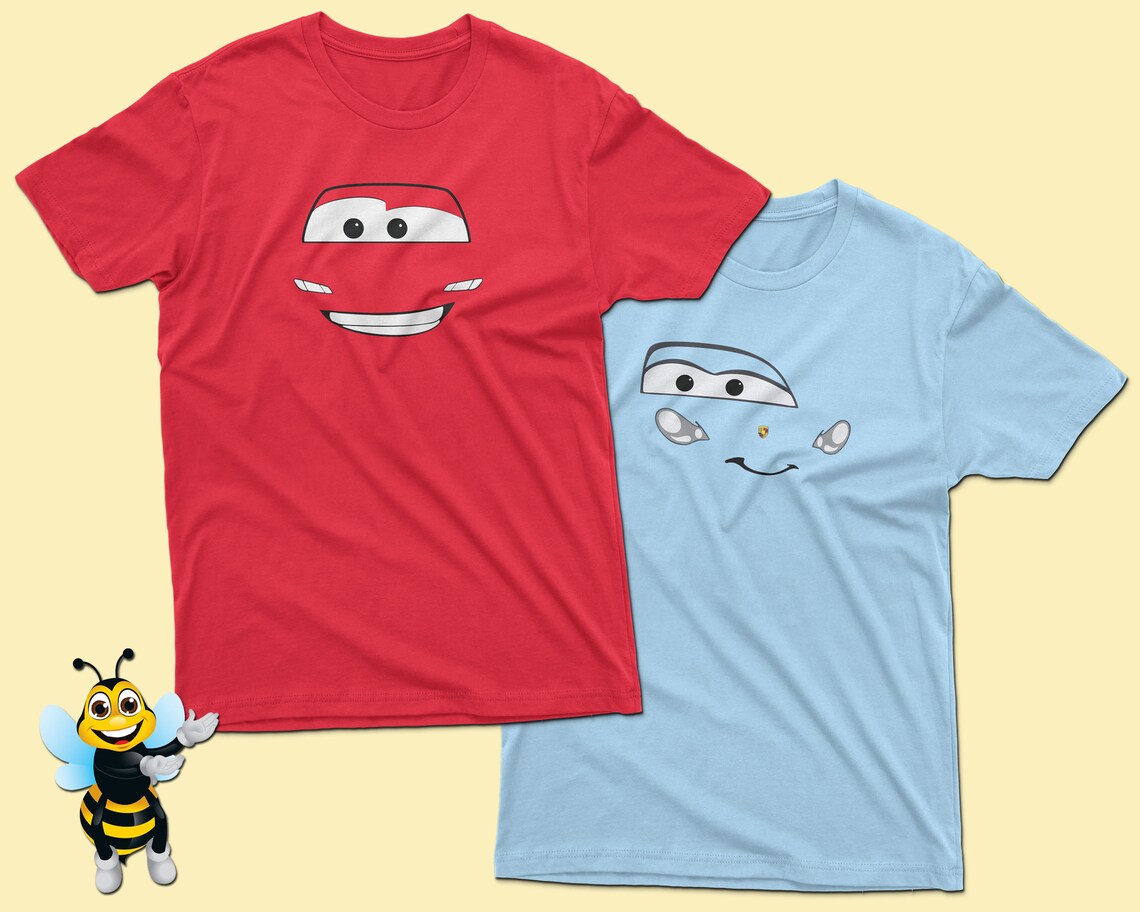 Mcqueen and Sally T-shirts Disney Cars Cartoon Shirts Family - Etsy
