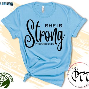 She is Strong Shirt, Proverbs, Faith, Hope, Christian Tee, Jesus Shirts ...