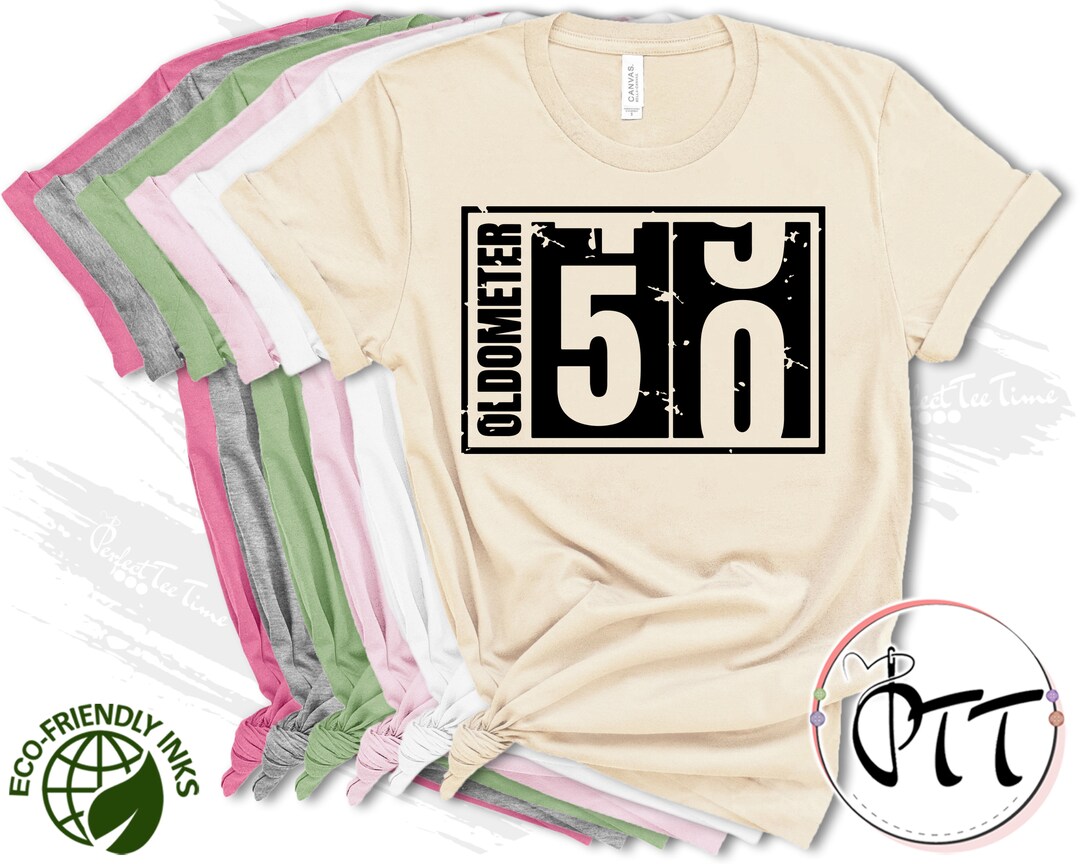 Funny 50th Birthday Oldometer Shirt: Unisex Cotton Tee - Etsy