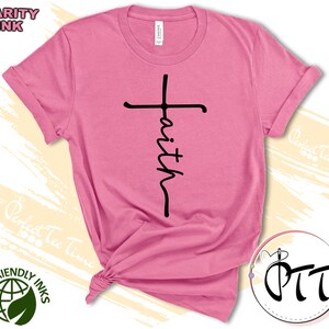 Faith Shirt, Christian Shirt, Faith T Shirt, Vertical Cross, Jesus ...