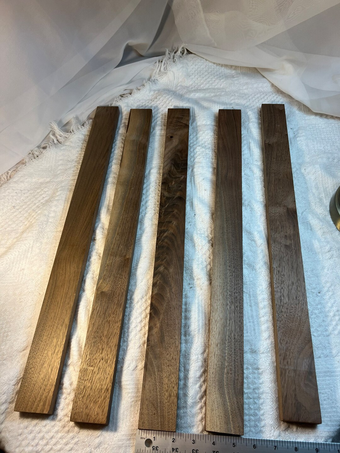 Nine Piece Black Walnut Project Lumber Planed With Partial Live Edge - Etsy