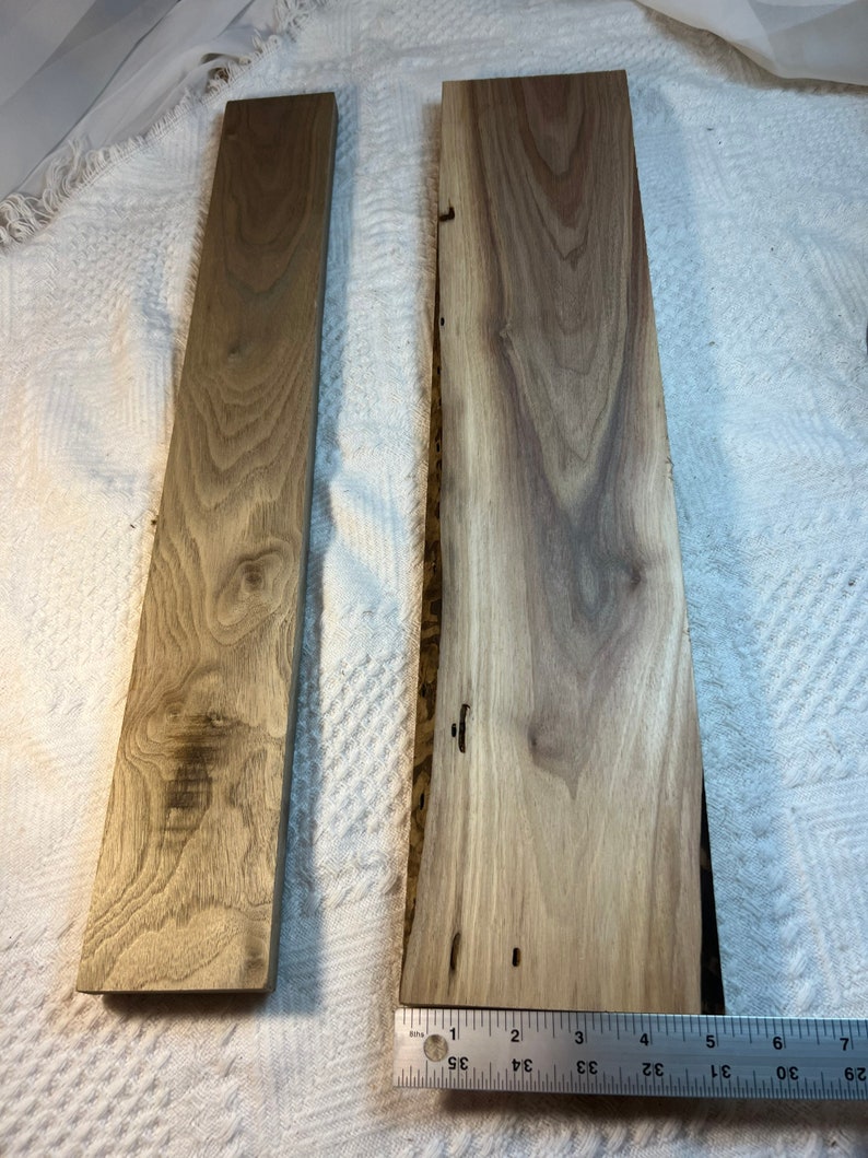 Nine Piece Black Walnut Project Lumber Planed With Partial Live Edge - Etsy