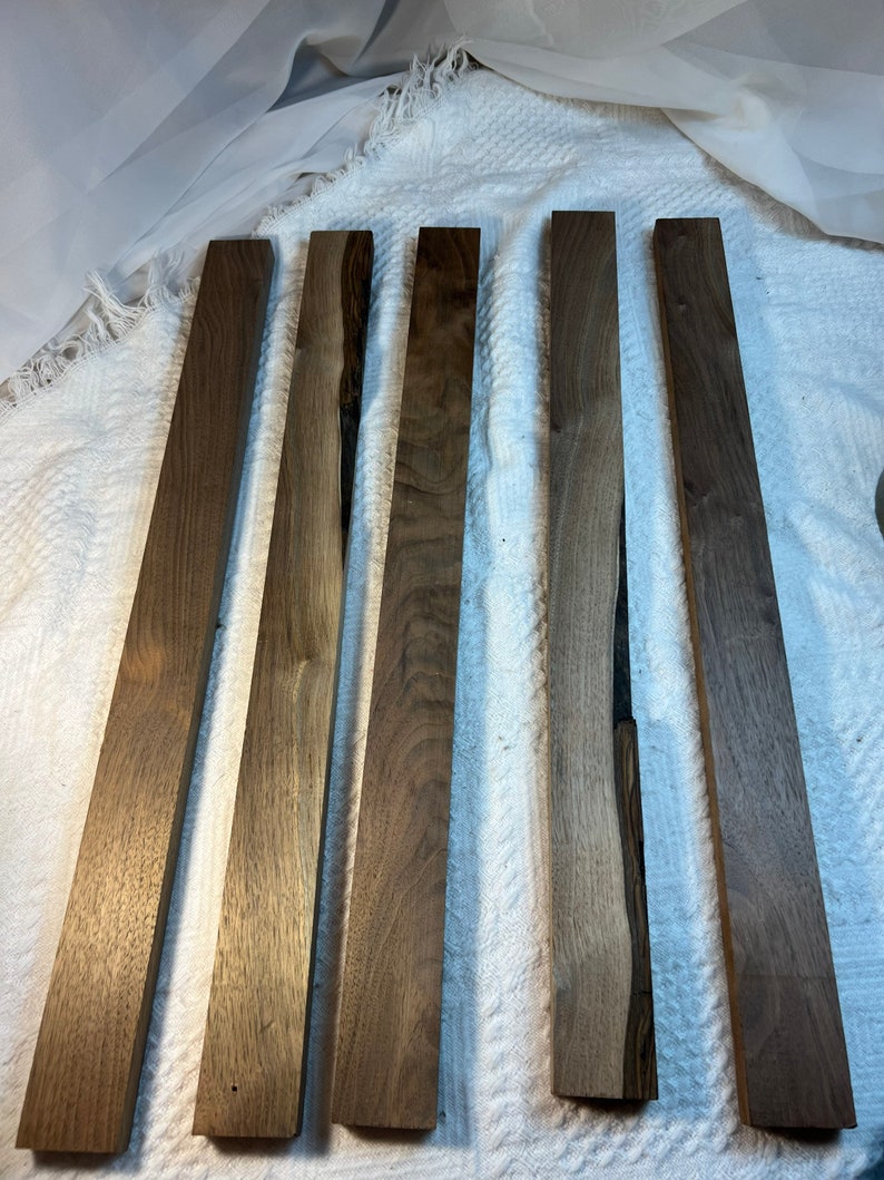 Nine Piece Black Walnut Project Lumber Planed With Partial Live Edge - Etsy