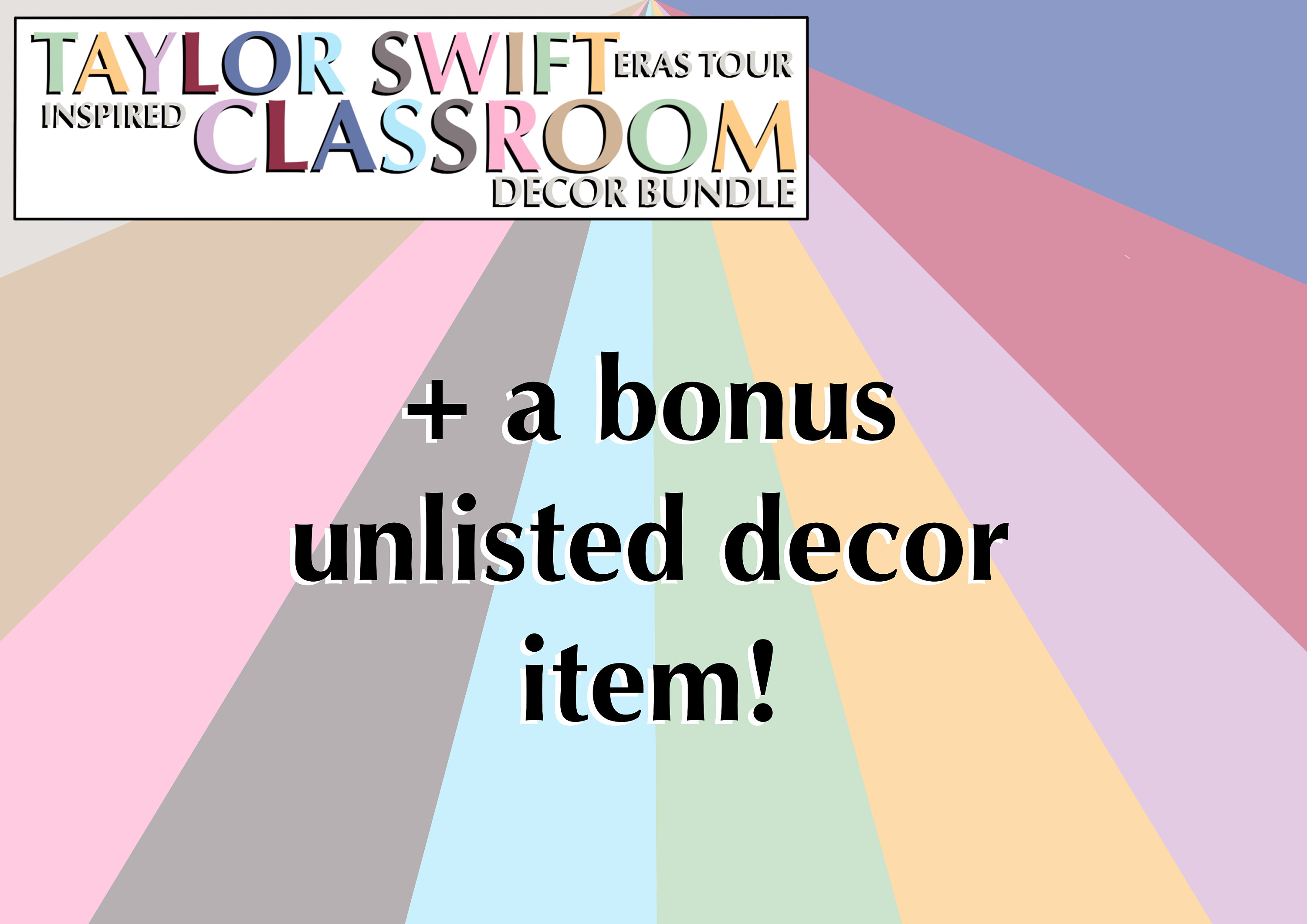 Taylor Swift Eras Tour Inspired Decor Classroom Bundle - Etsy