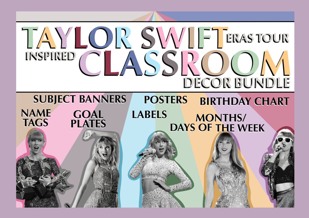 Taylor Swift Eras Tour Inspired Decor Classroom Bundle - Etsy