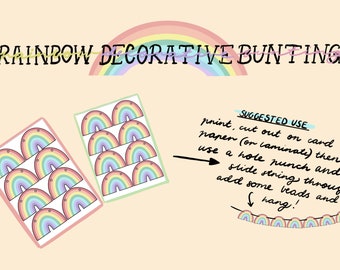 Pastel Rainbow Themed Subject Bulletin Board Display Bunting/lettering ...