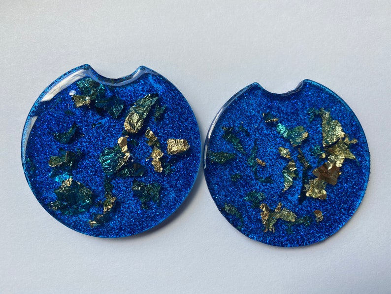 Custom Car Coasters Set of 2 Made to Order glitter Resin Lots of ...