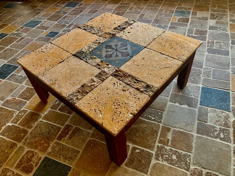 Venice Travertine Coffee Table Rustic Coffee Table Turkish - Etsy