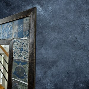 Navy Blue Coastal Bathroom Vanity Mirror for Wall, Beach Bathroom Wall ...