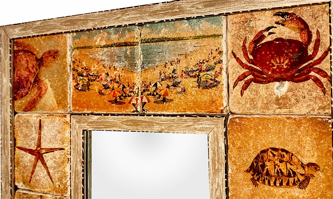 Coastal Bathroom Mirror for Wall, Nautical Bathroom Decor, Beach Lover ...