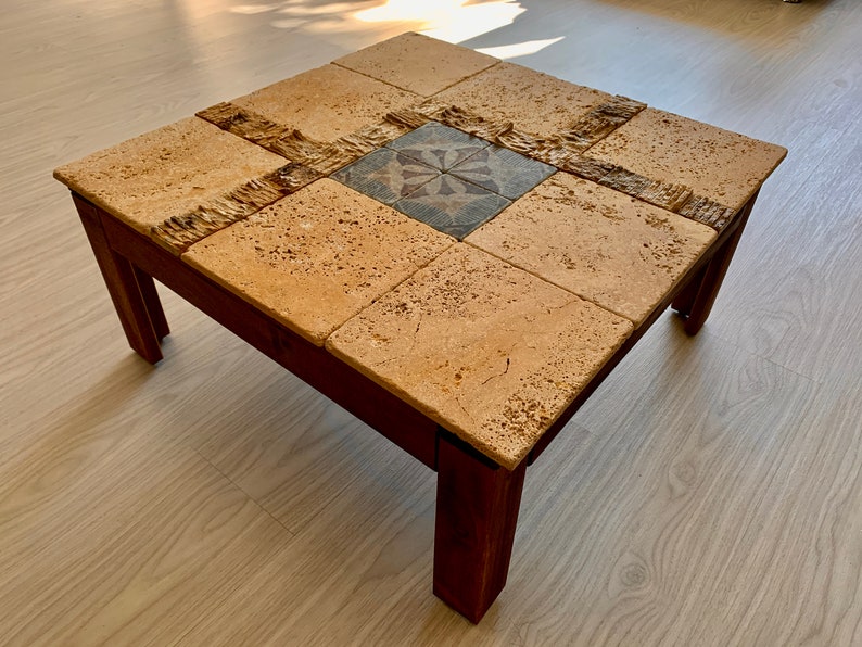 Venice Travertine Coffee Table Rustic Coffee Table Turkish - Etsy