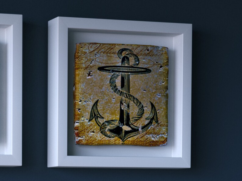 Set of Three Framed Ocean Tiles Sea Wall Décor Ocean | Etsy