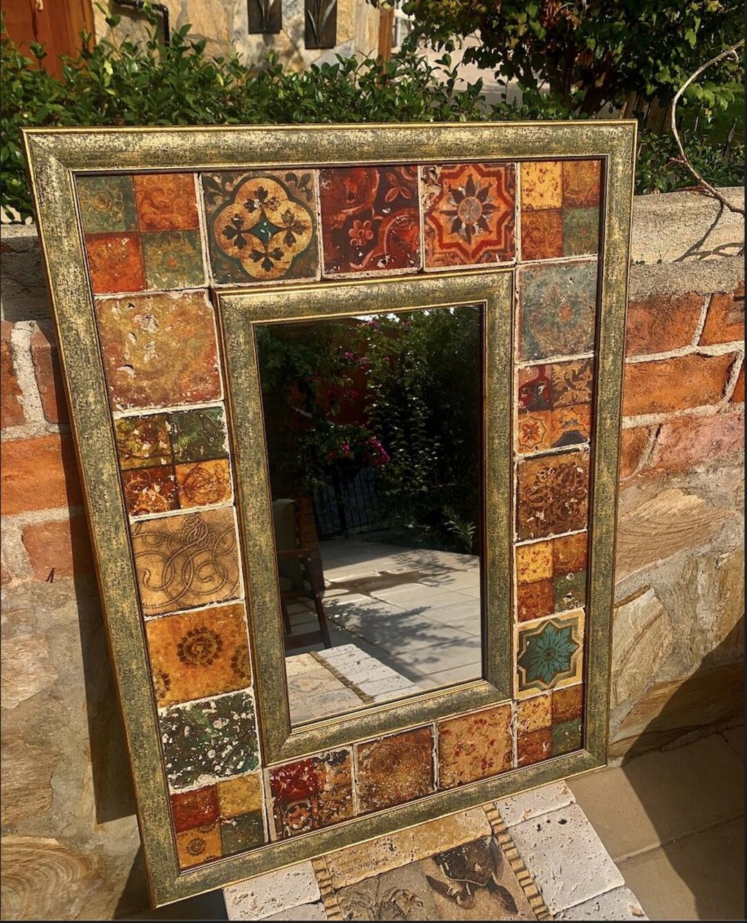 Mexican Tile Mirror, Boho Mirror, Rustic Mirror, Mosaic Mirror ...