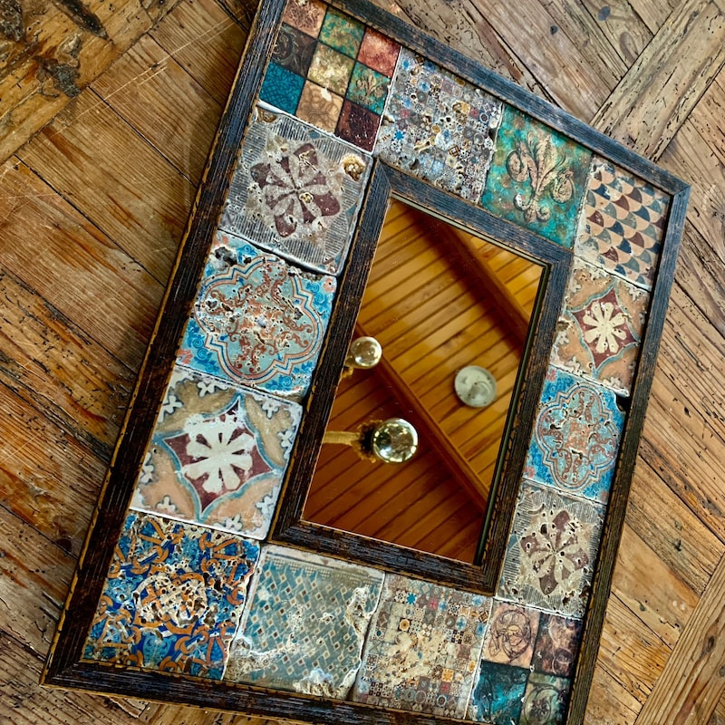 Travertine Mirror - Etsy