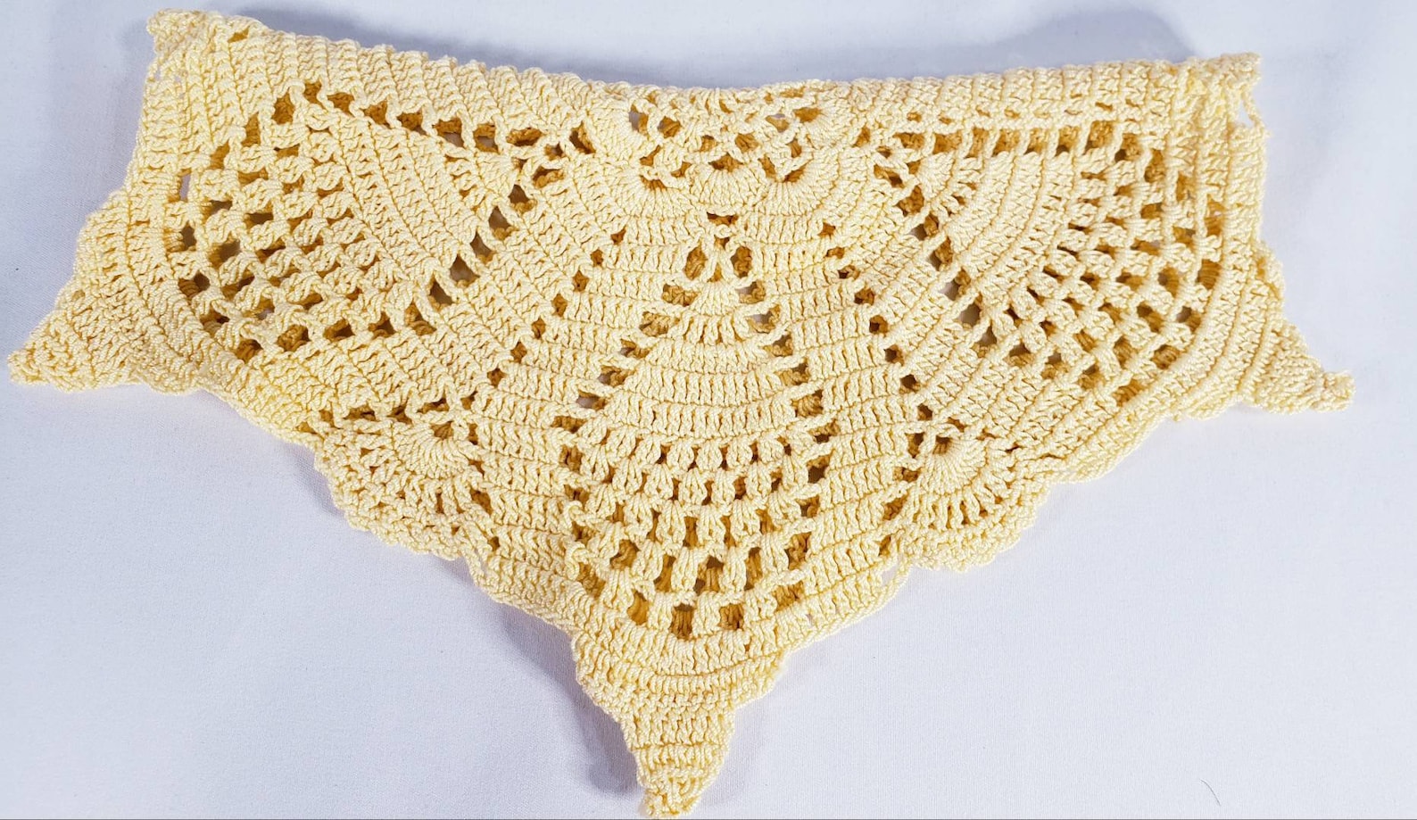 Yellow Handmade Fine Thread Crochet - Etsy
