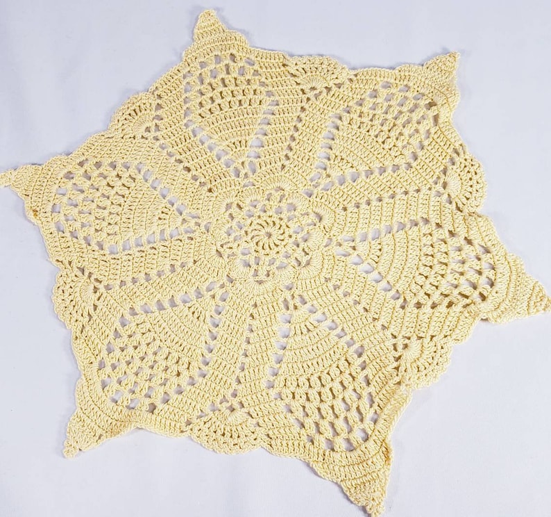 Yellow Handmade Fine Thread Crochet - Etsy