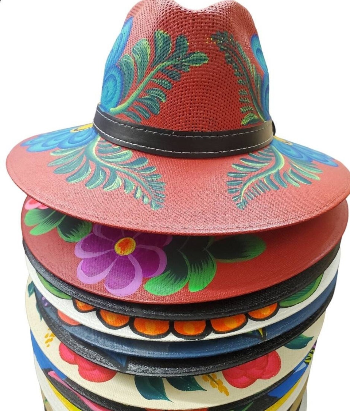 Mexican Artisanal Hat Hand Painted Hat Perfect to Style up - Etsy