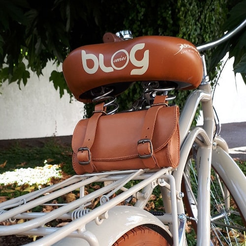 Personalised Leather Bike Saddle Bag - Etsy