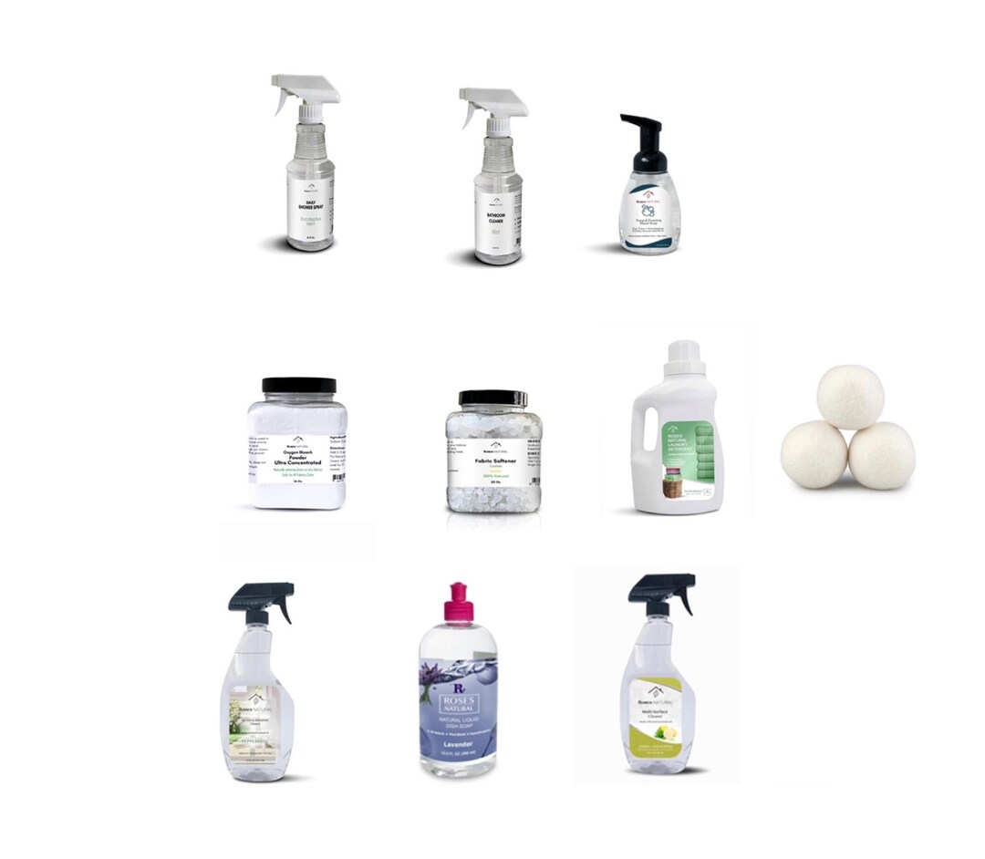 Natural Home Cleaning Kit: Plant-based, Eco-friendly Essentials - Etsy