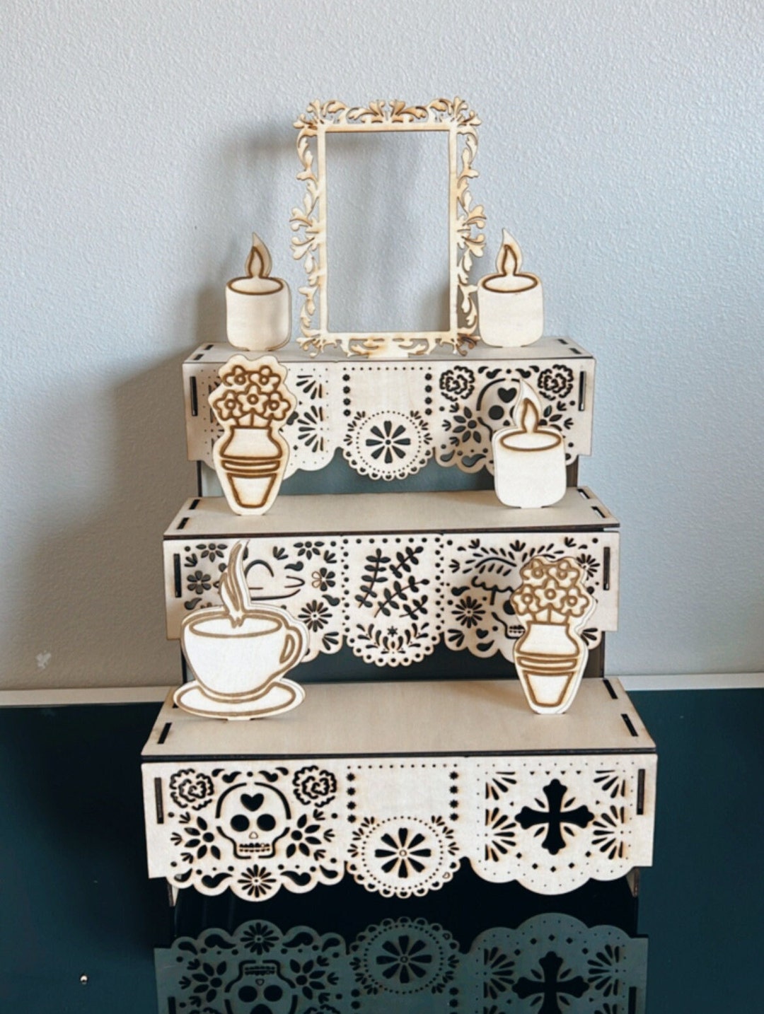 Mini Altar De Muertos, Wood ALTAR, Day of the Dead Ofrenda. READY to ...