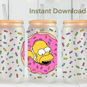 Simpsons Donut PNG File. Download File, PNG, Cup WRAP, Ready to Cut ...