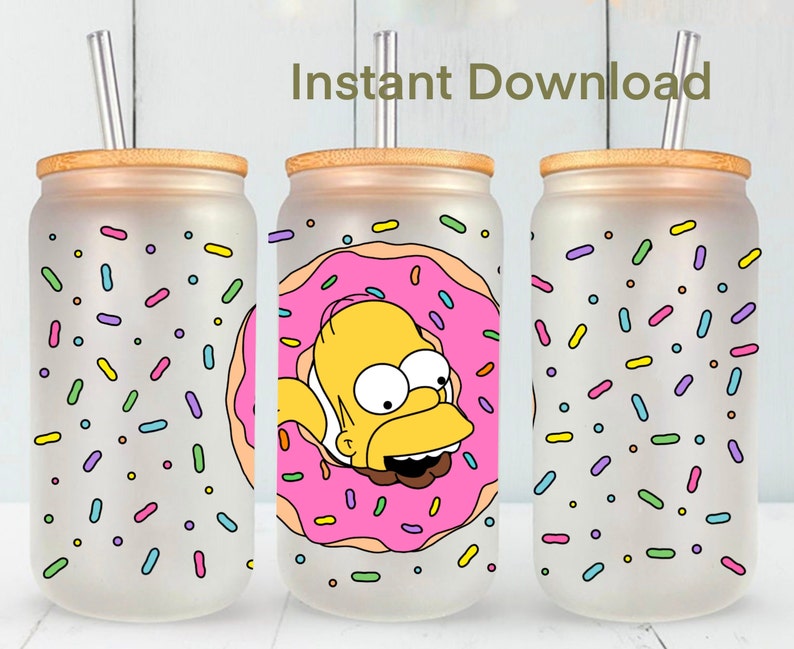 Simpsons Donut PNG File. Download File, PNG, Cup WRAP, Ready to Cut ...