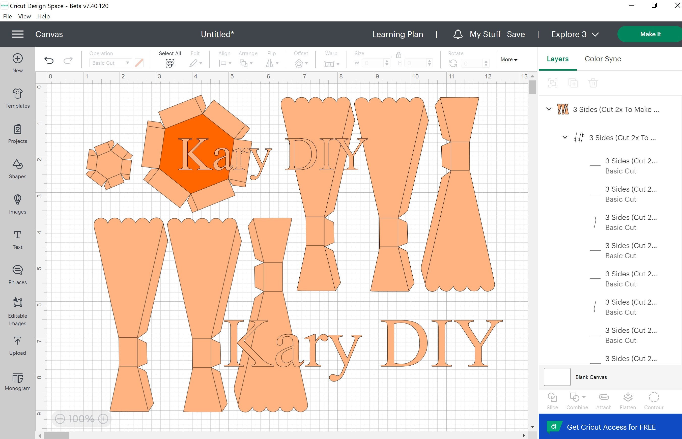 Plantilla de ramo de flores de papel - Descarga digital - Etsy México