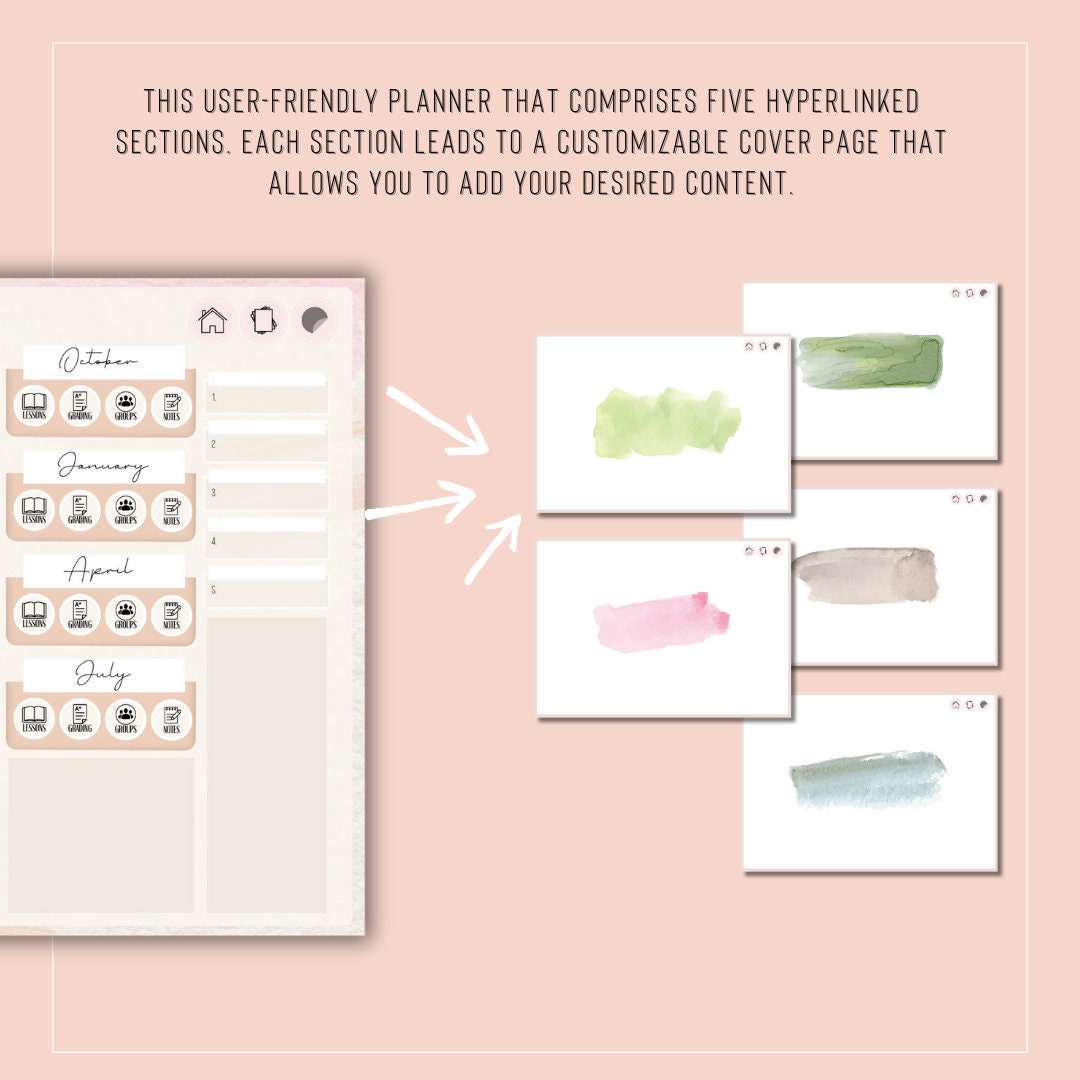 Digital Teacher Dashboard, Digital Teacher Planner, - Etsy