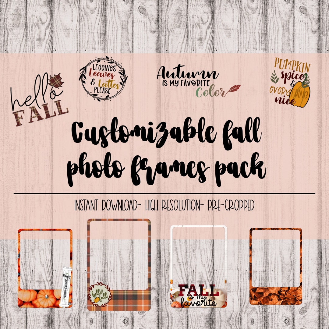 Instax Inspired Customizable Fall Photo Frames - Etsy