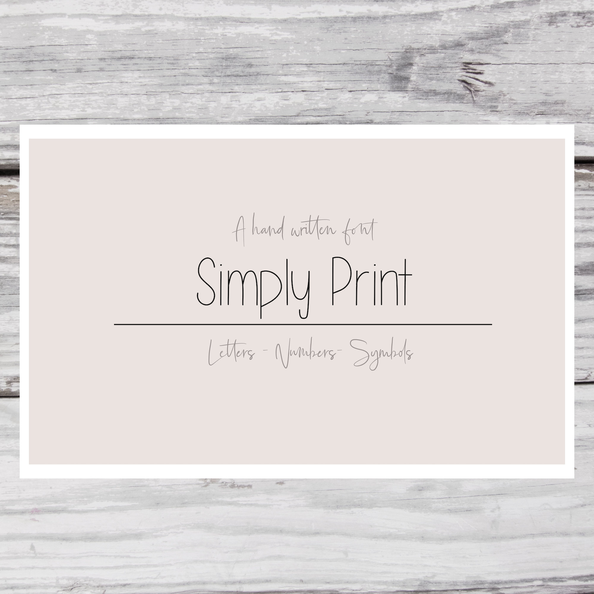 Simple Print Font- Handwritten & Clean - Etsy