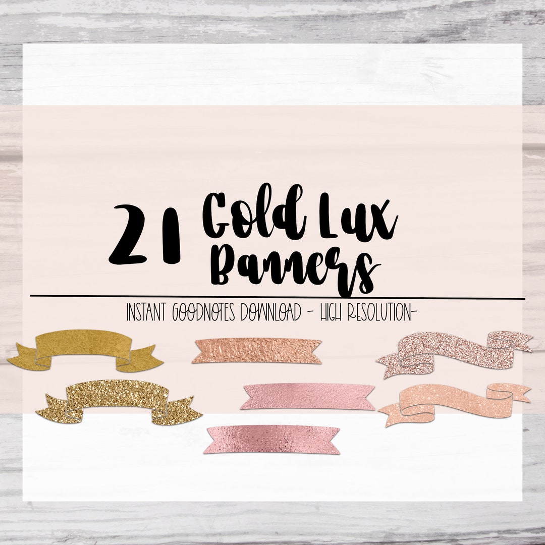 21 Gold /rose Gold Lux Banners - Etsy