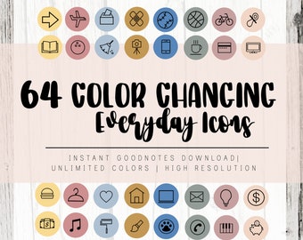 Color Changing, Customizable Everyday Script Planner Stickers ...