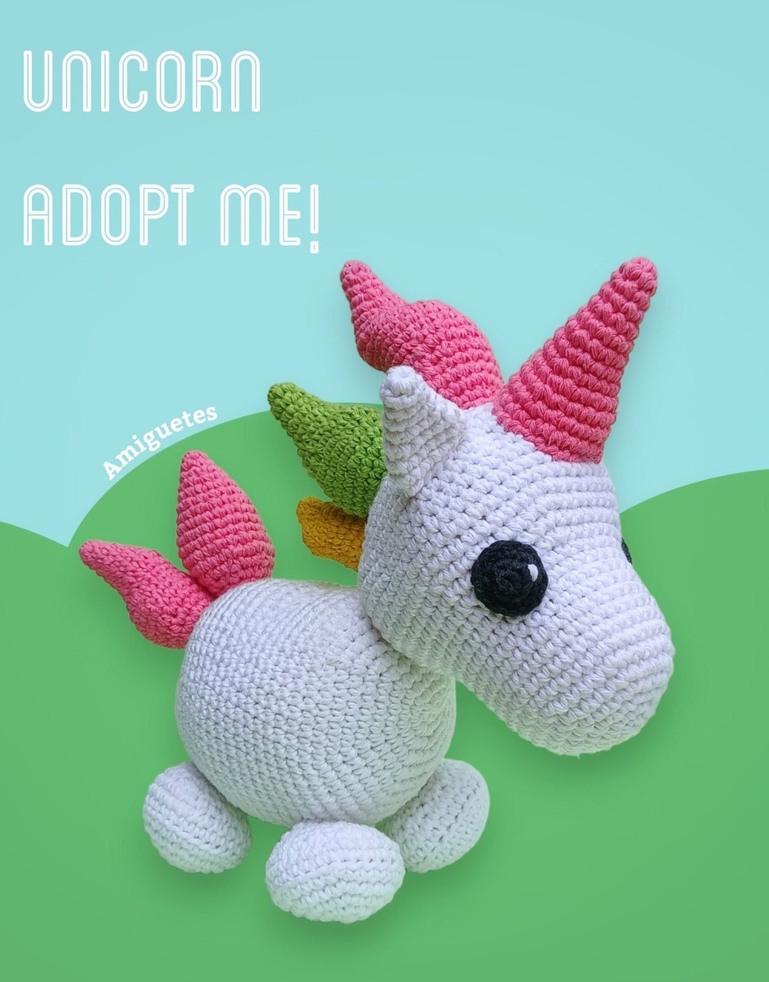 Unicorn Adopt Me Amigurumi Pattern - Etsy