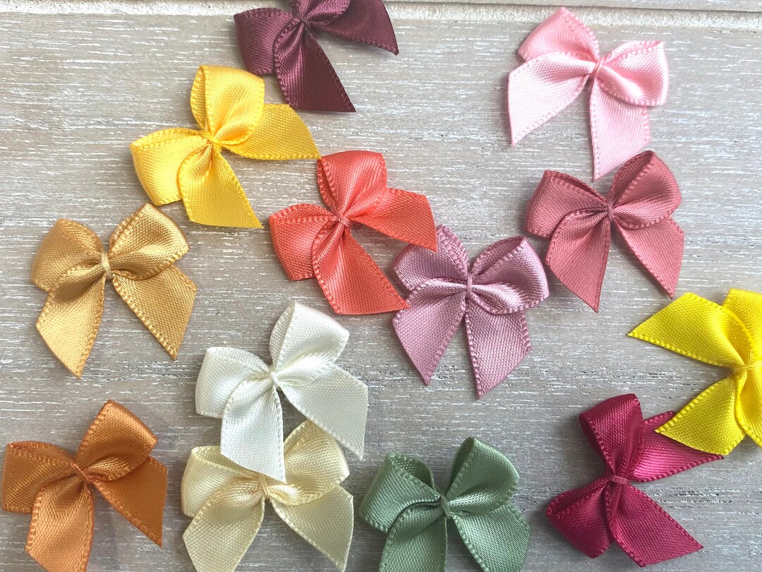 Satin Bows Set of 10 in Many Great Colors Size: 2.5 Cm - Etsy