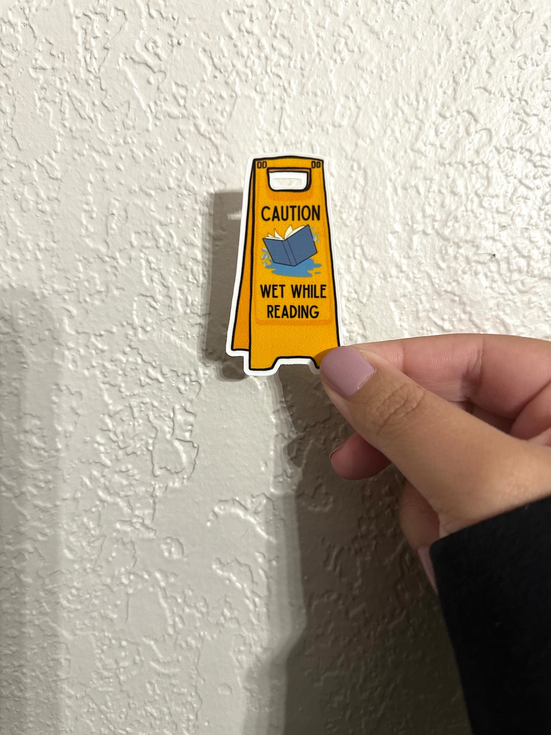 Caution Wet While Reading Sticker, Booktok, Bookstagram, Romance Reader ...