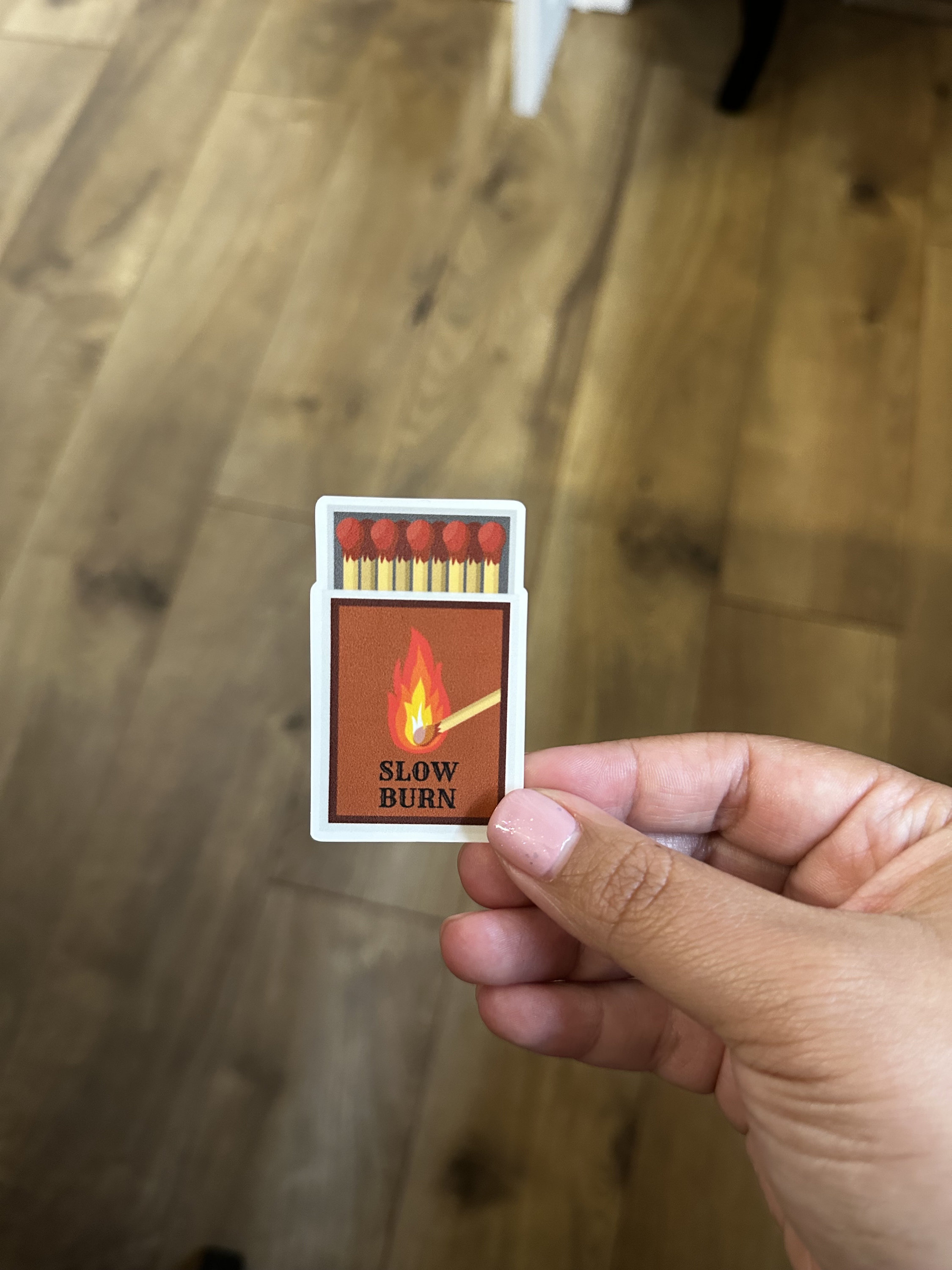 Slow Burn Matchbox Sticker, Booktok, Romance Reader, Dark Romance ...