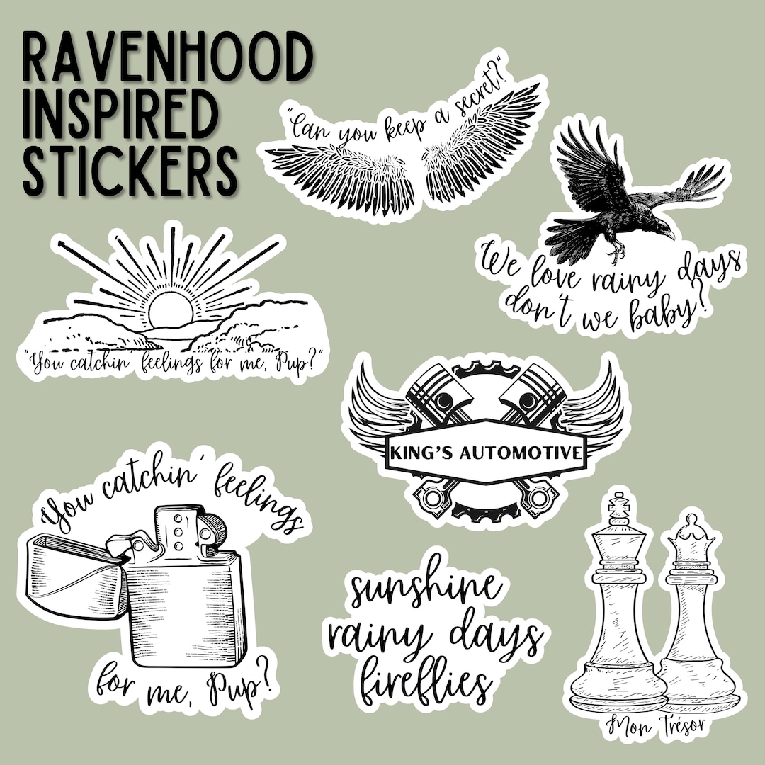 Ravenhood Series Stickers, We Love Rainy Days, Flock, Exodus, the ...