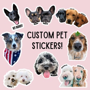 Custom Pet Stickers, Dog Mom Stickers, Personalized Animal Sticker - Etsy