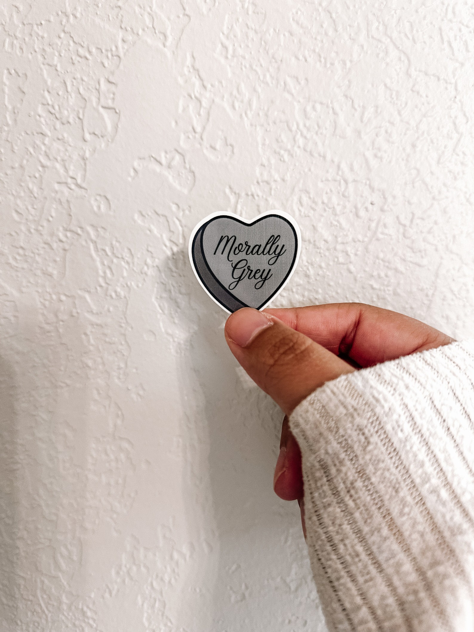Morally Grey Candy Heart Sticker, Romance Reader, Spicy Book Sticker ...