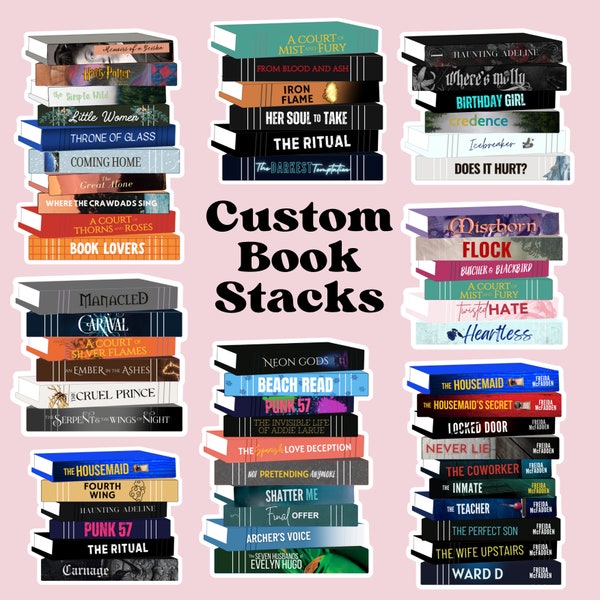 Book Stack - Etsy