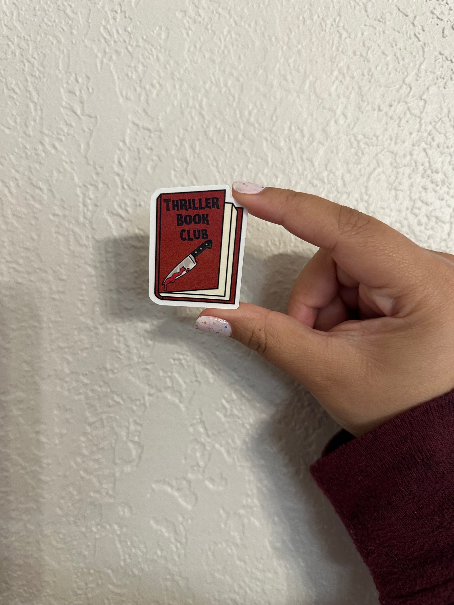 Thriller Book Club Sticker, Thriller Suspense Mystery Reader, Booktok ...