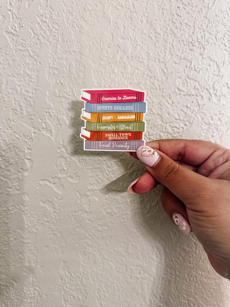 Tropes Book Stack Sticker, Waterproof Sticker, Kindle Sticker, Water ...