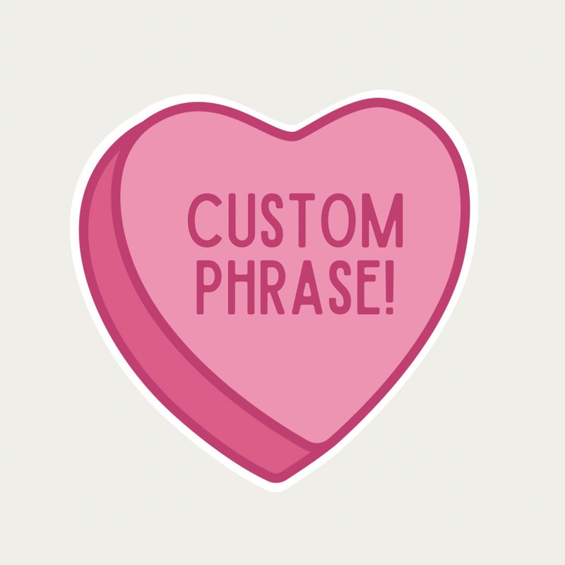 Custom Heart Stickers - Etsy